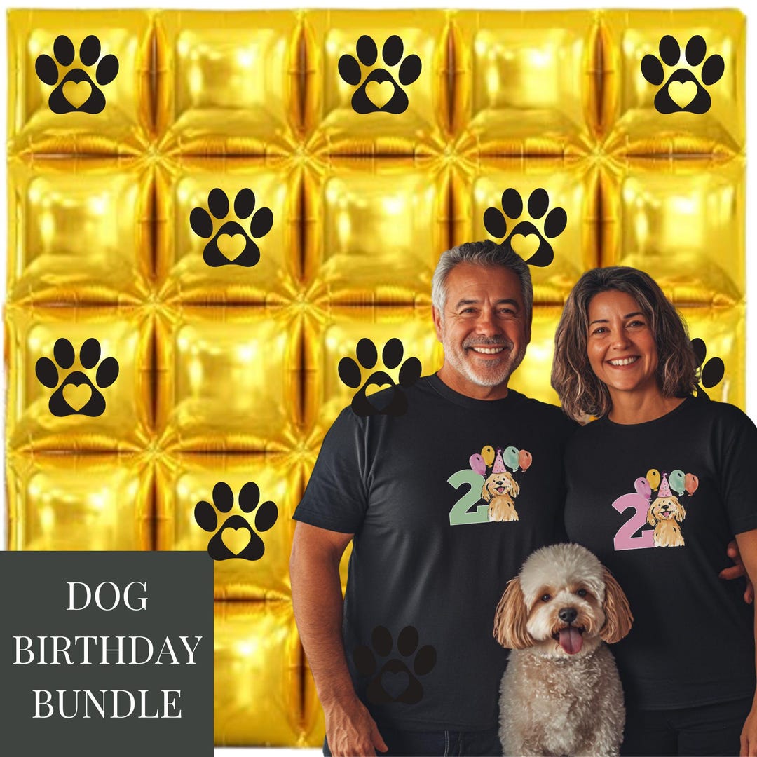 Dog Birthday Decorations Balloon Wall Backdrop Setup for Puppy Party ...