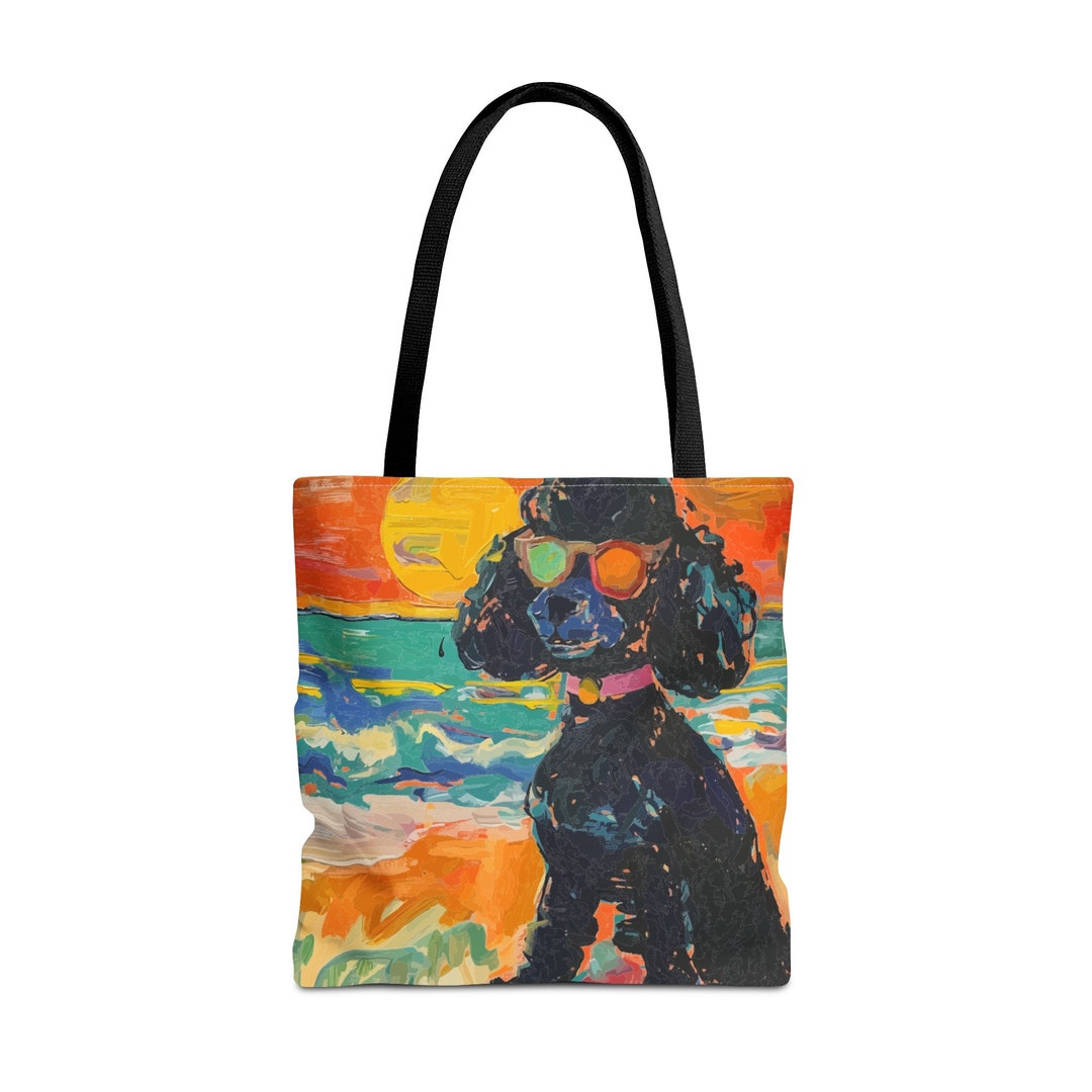 Poodle Bag for the Beach Tote for Poodle Mom Custom Reusable Bag for ...