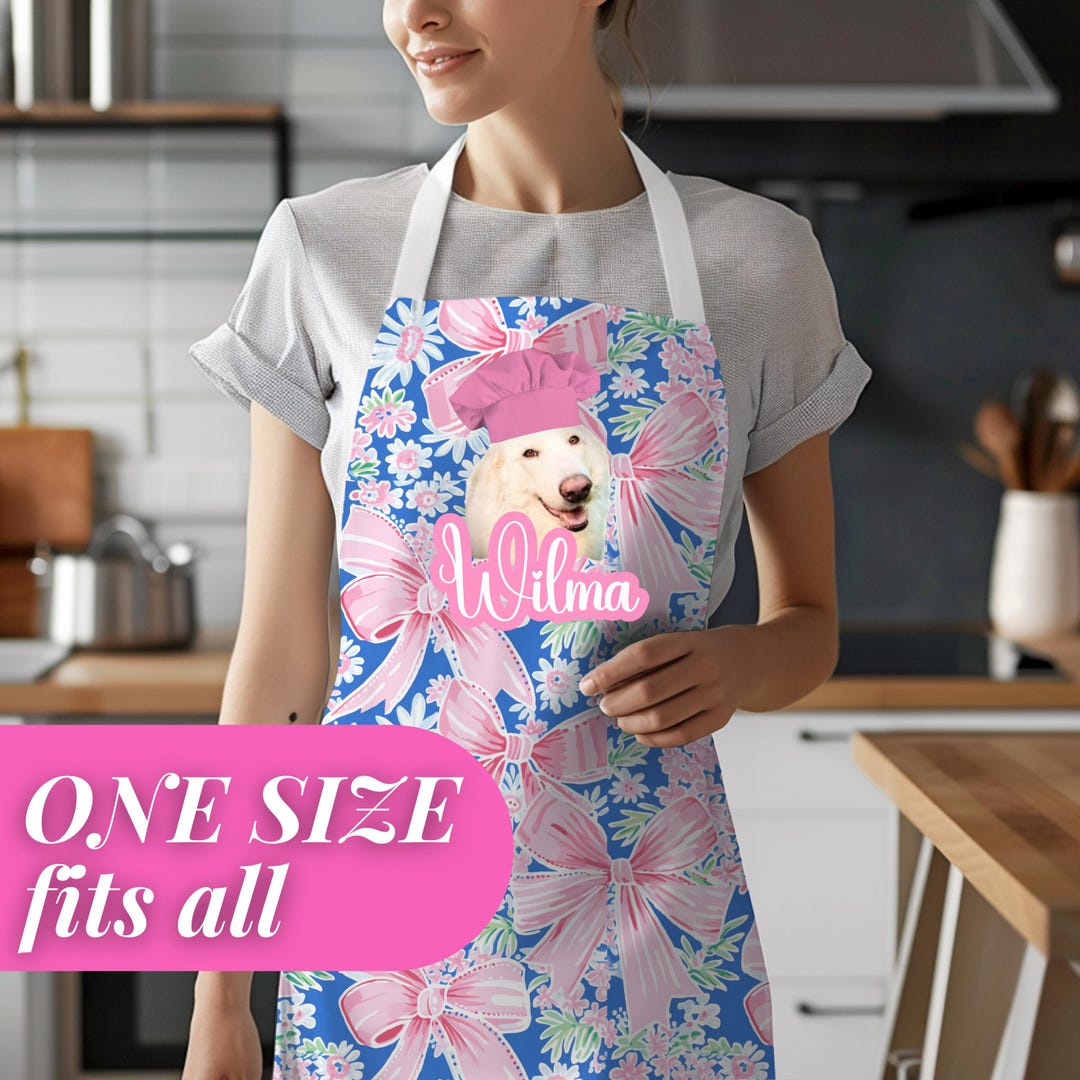 Personalized Pet Apron Dog Mom Gift Custom Kitchen Apron Pet Photo Gift ...