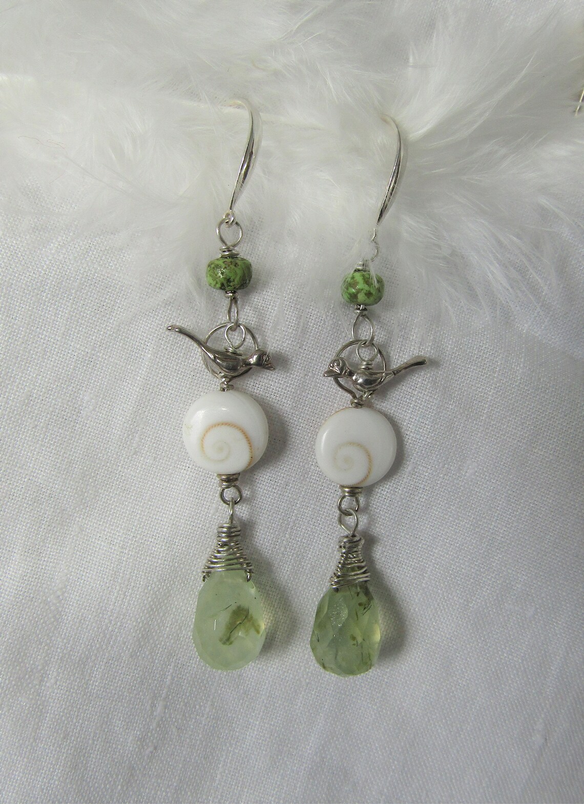 Rare Australian Gaspeite Sterling Silver Birds Shiva Shell - Etsy