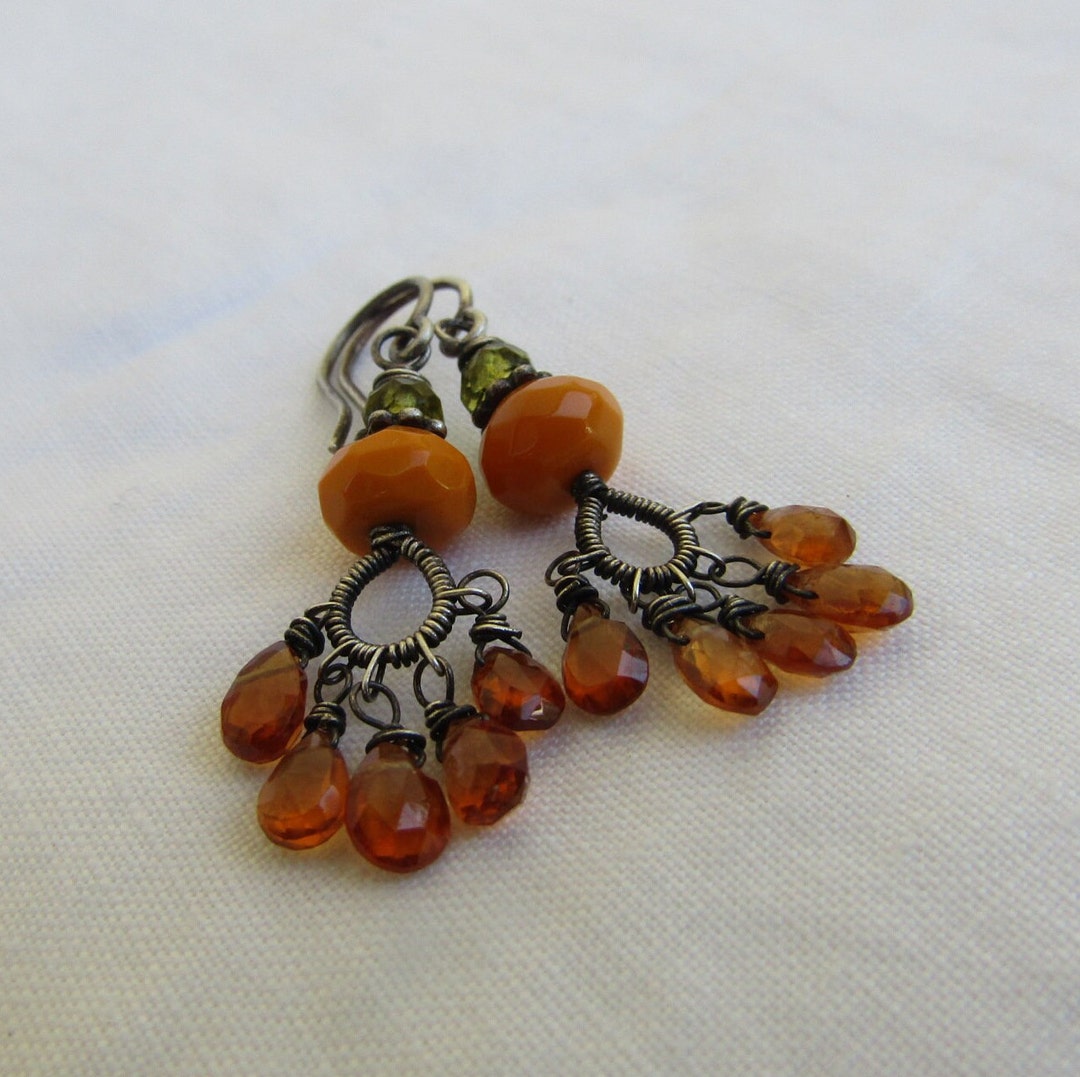 Faceted Mookaite, Tundra Sapphire Briolette, Vintage Green Glass ...