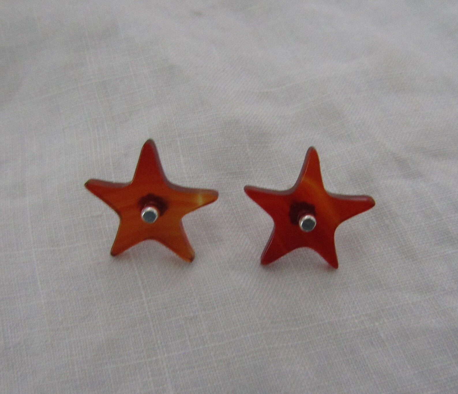 Carnelian Star, Sterling Silver Post, Earrings - Etsy