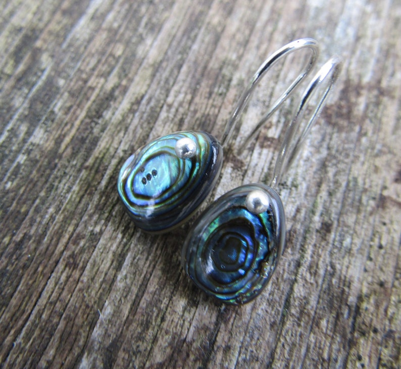 Abalone Shell / Paua Shell Sterling Silver Hook Style | Etsy