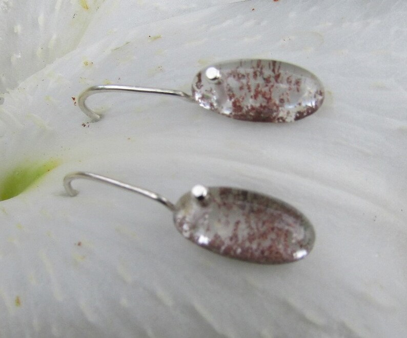 Red Phantom Quartz, Sterling Silver Hook Style Ear Wire Earrings - Etsy