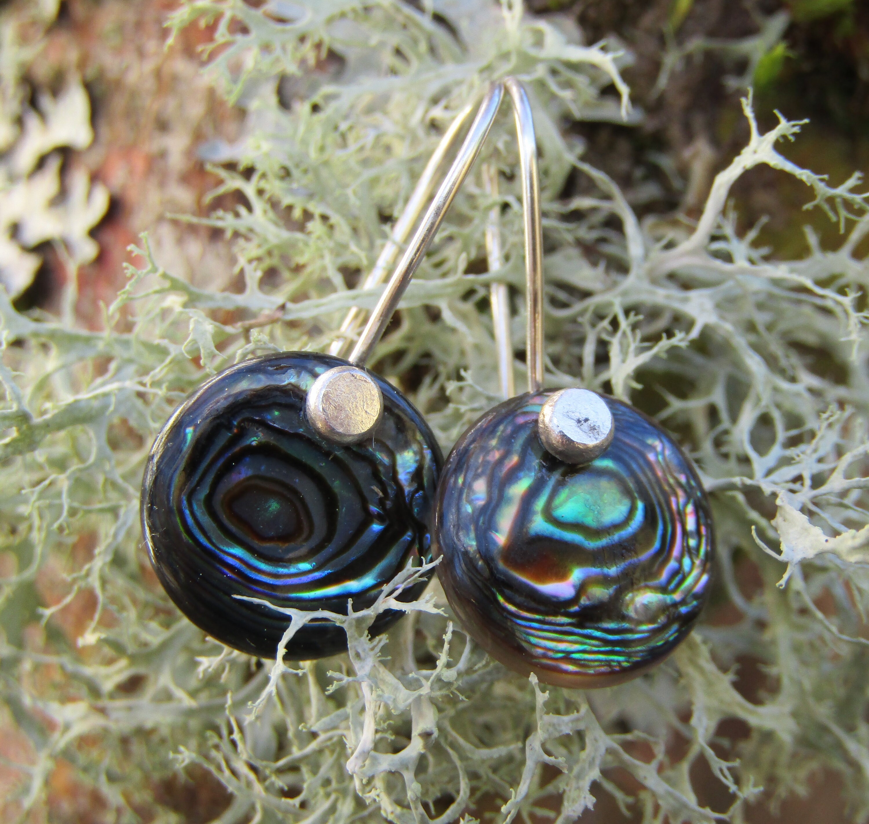 Abalone Shell / Paua Shell Sterling Silver Hook Style - Etsy