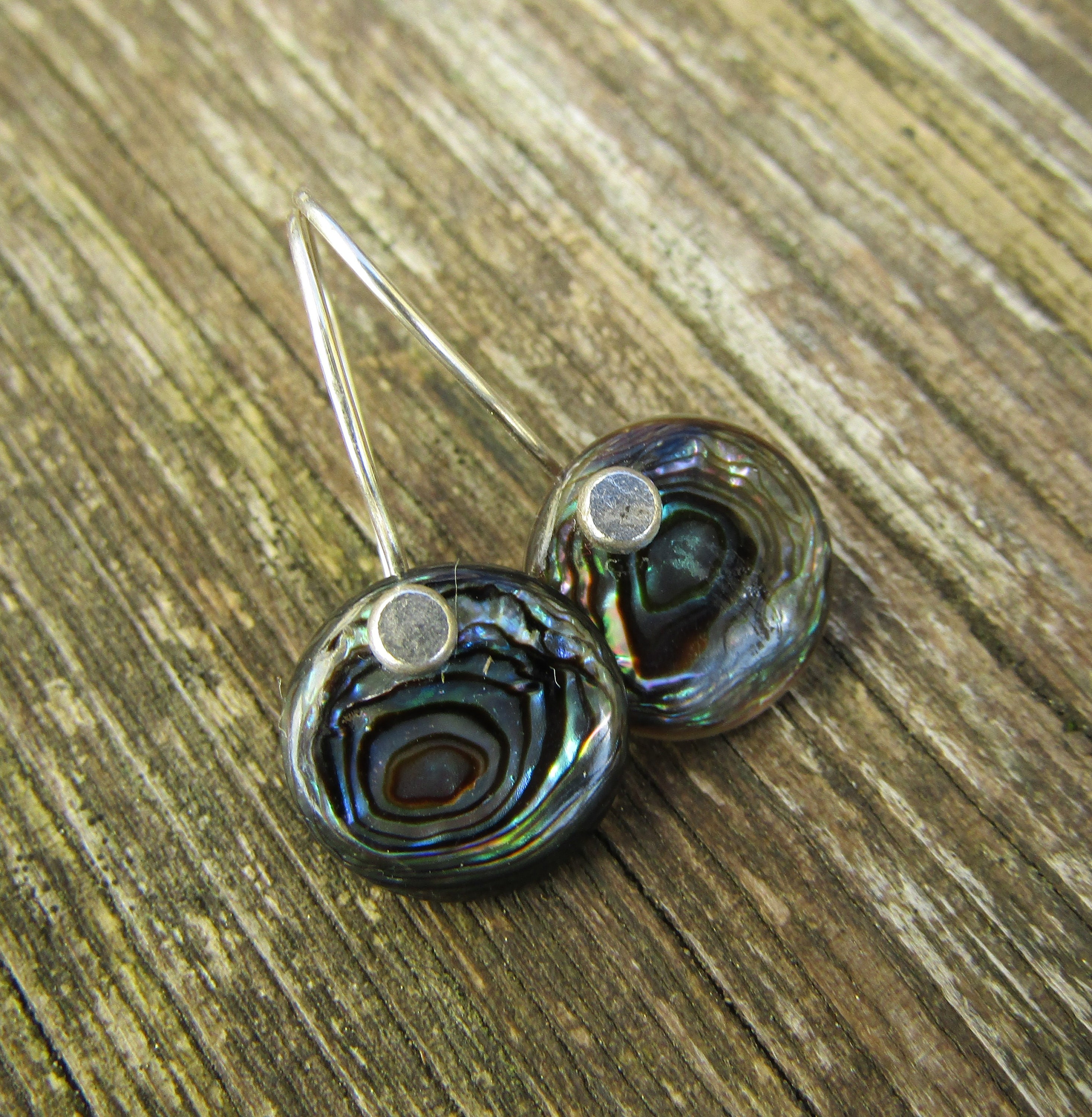 Abalone Shell / Paua Shell Sterling Silver Hook Style - Etsy