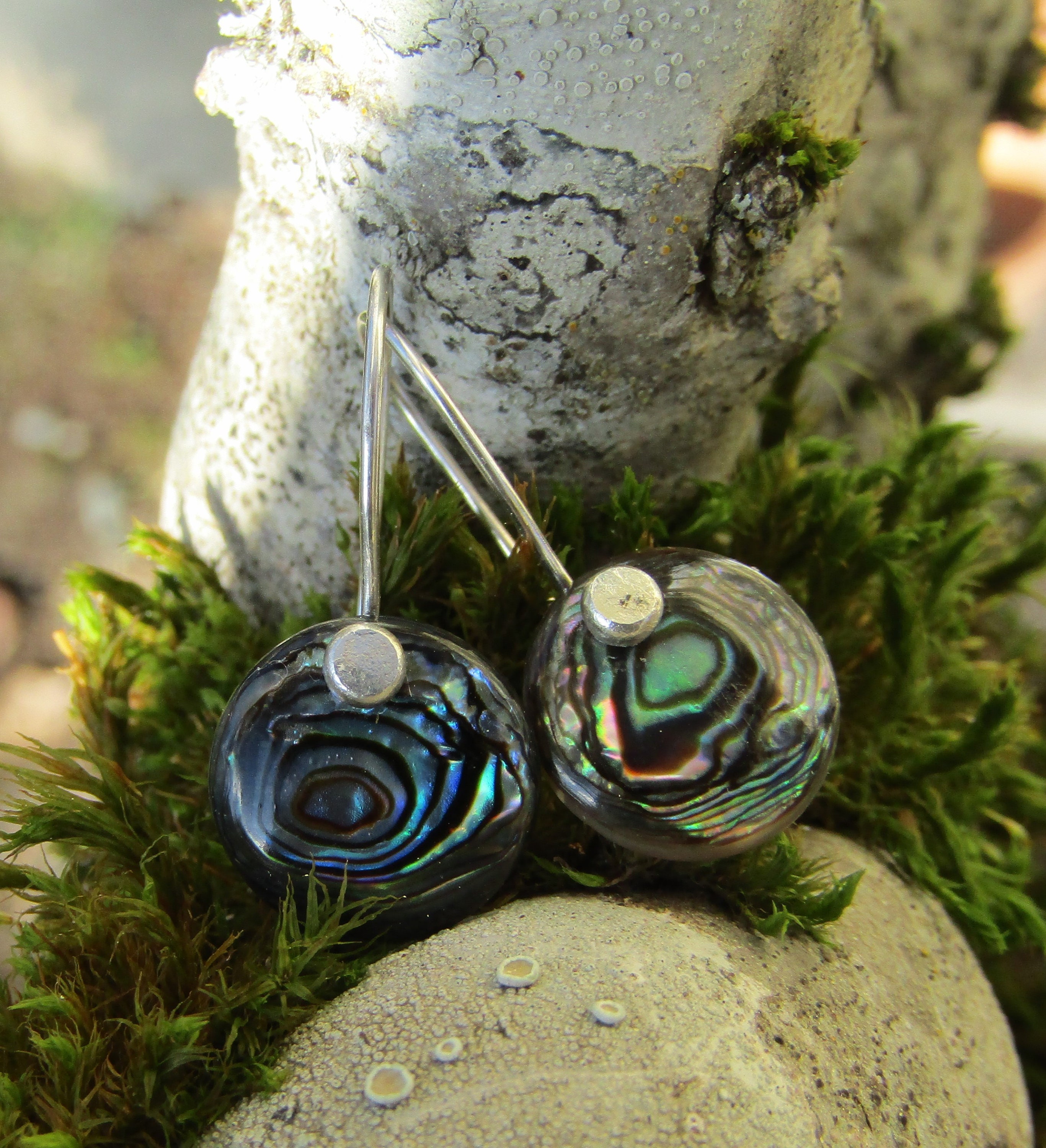 Abalone Shell / Paua Shell Sterling Silver Hook Style - Etsy