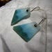 Larimar Angular Slice, Pinned With 14K SOLID Gold Earwire - Etsy