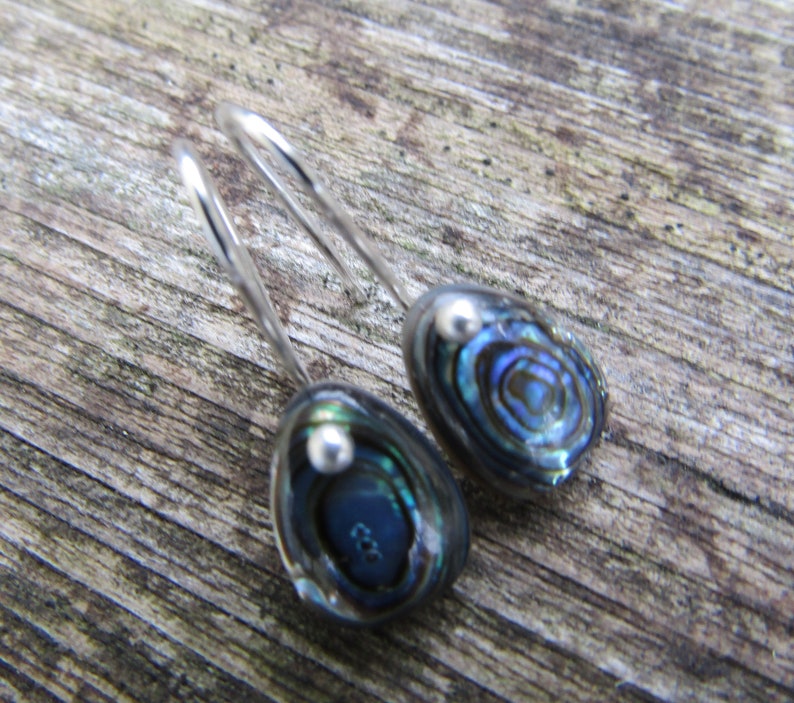 Abalone Shell / Paua Shell Sterling Silver Hook Style | Etsy