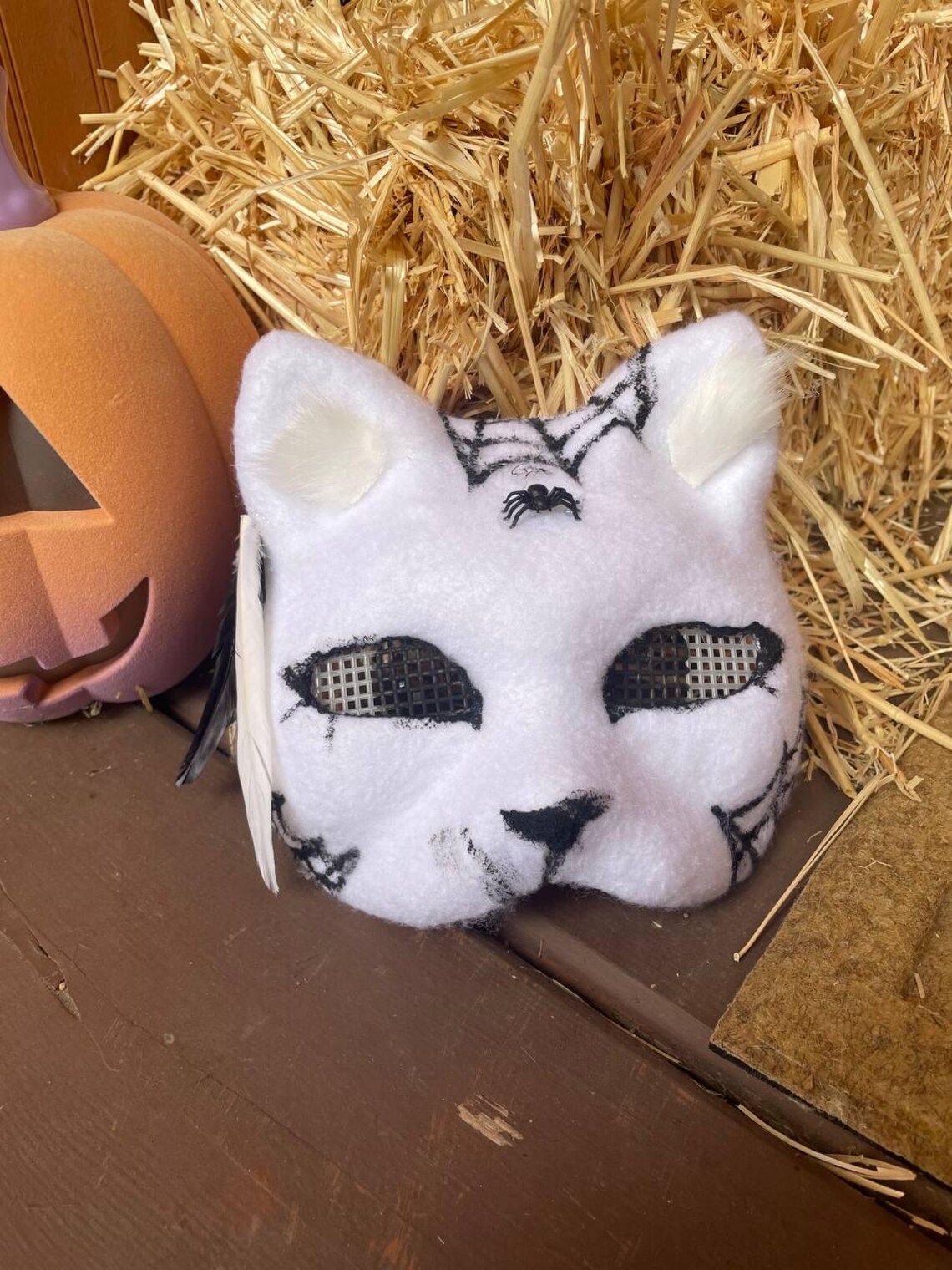 Therian Halloween Spider Web Kitty Mask - Etsy