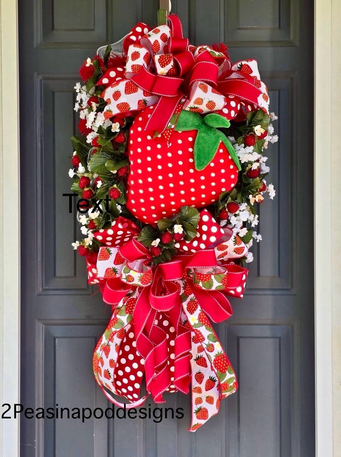 Beautiful Strawberry Swag With Stunning Arrangement of Real Looking ...