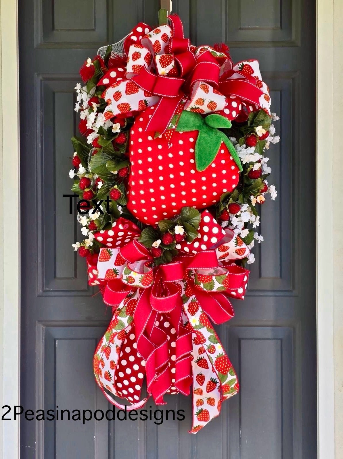 Beautiful Strawberry Swag With Stunning Arrangement of Real Looking ...