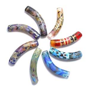 Curving Glass Tube Beads in the Kiln Workshop, Tube Bead Tutorial Guide ...