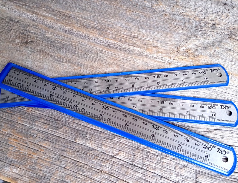 Metal Ruler - 8 Inch - 20 Cm - Etsy