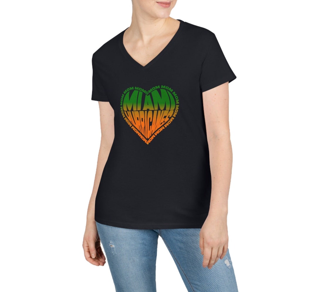 UM Mom Shirt, UM V-neck, Miami Hurricanes, Hurricanes Mom, UM Merch - Etsy