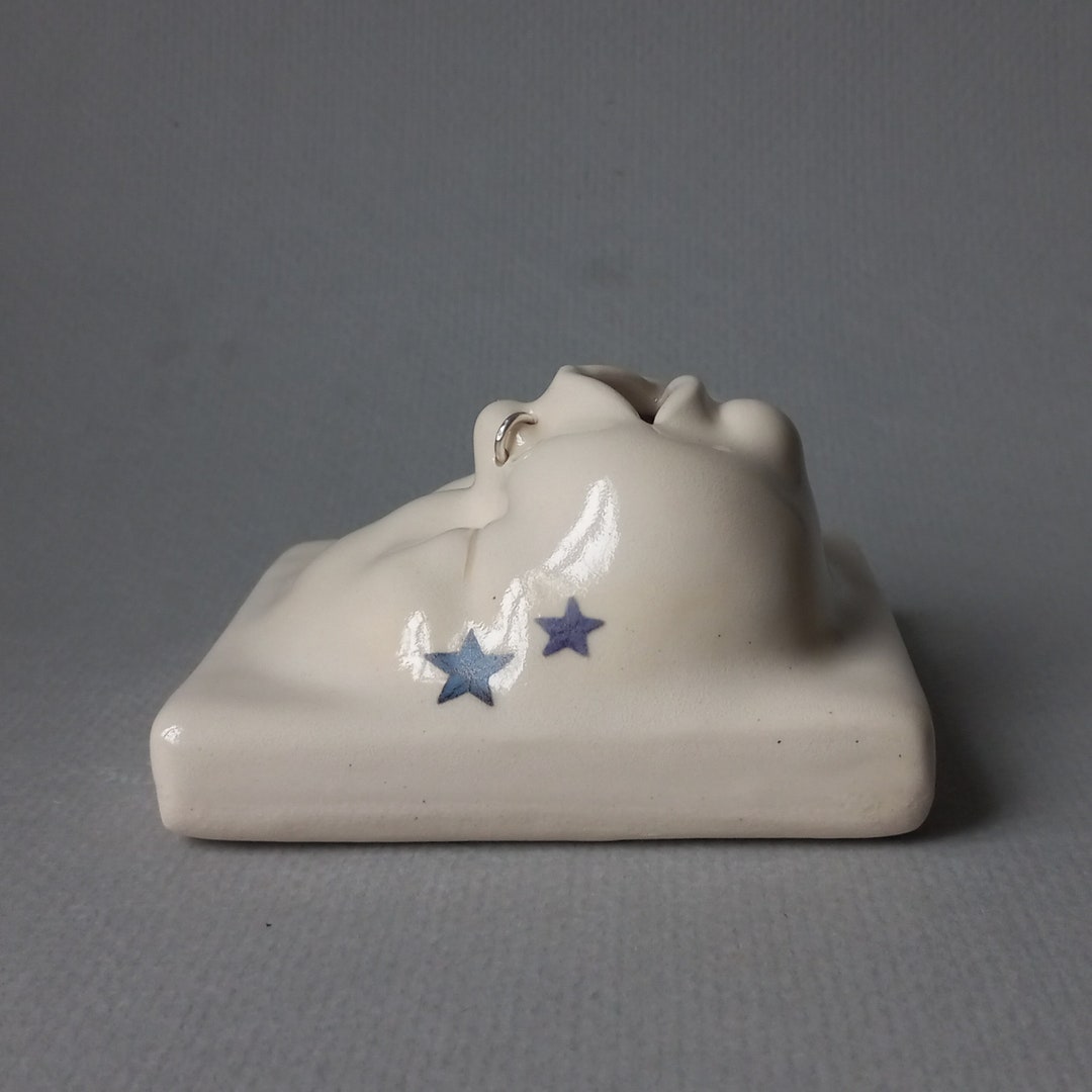 Baby Face Wall Tile W/nosering and Star Tattoos, Mid Range Stoneware ...