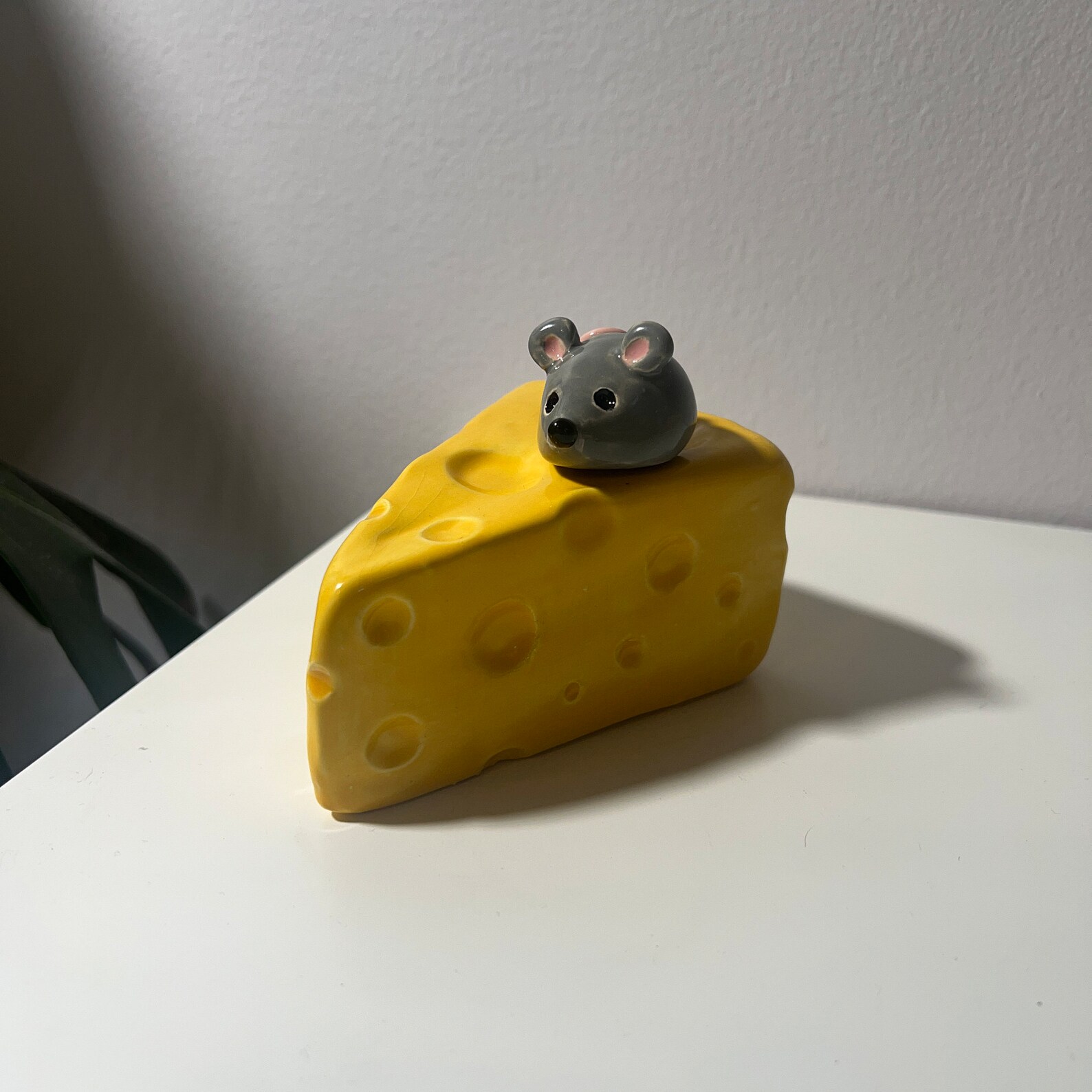 Ceramic Mouse With Cheese - Etsy
