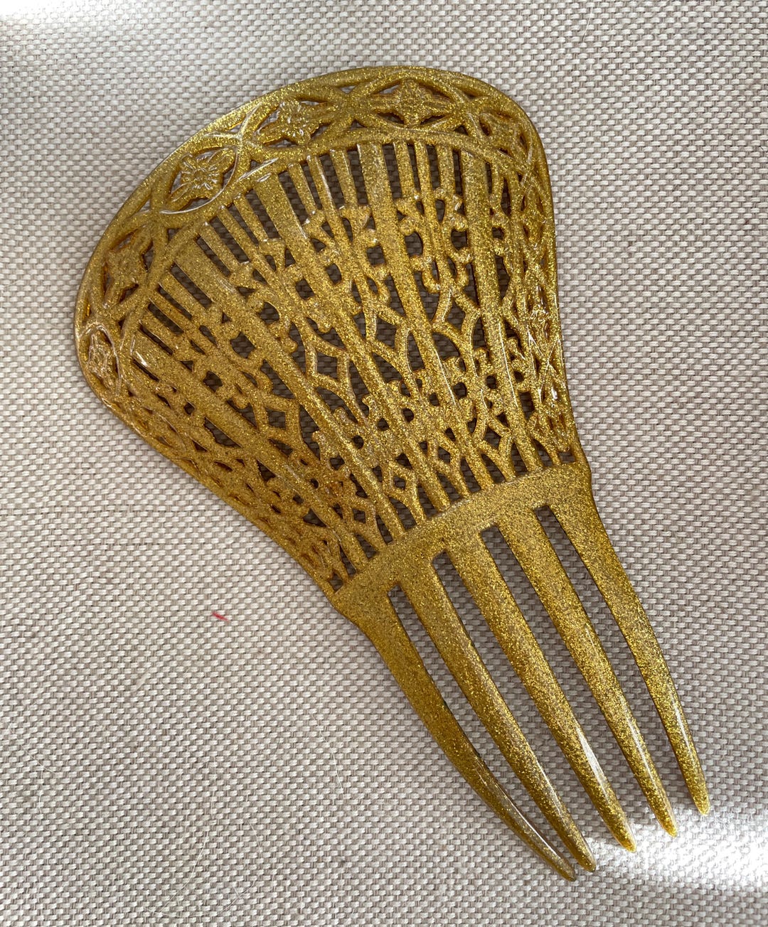 Circa 1960s Gold Tone Fleck Spanish Hair Comb - Etsy