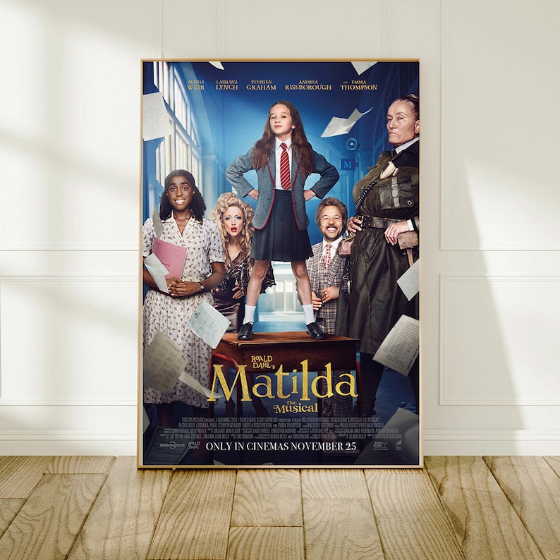 Matilda the Musical movie Poster, High Quality Canvas Prints, Wall Art ...