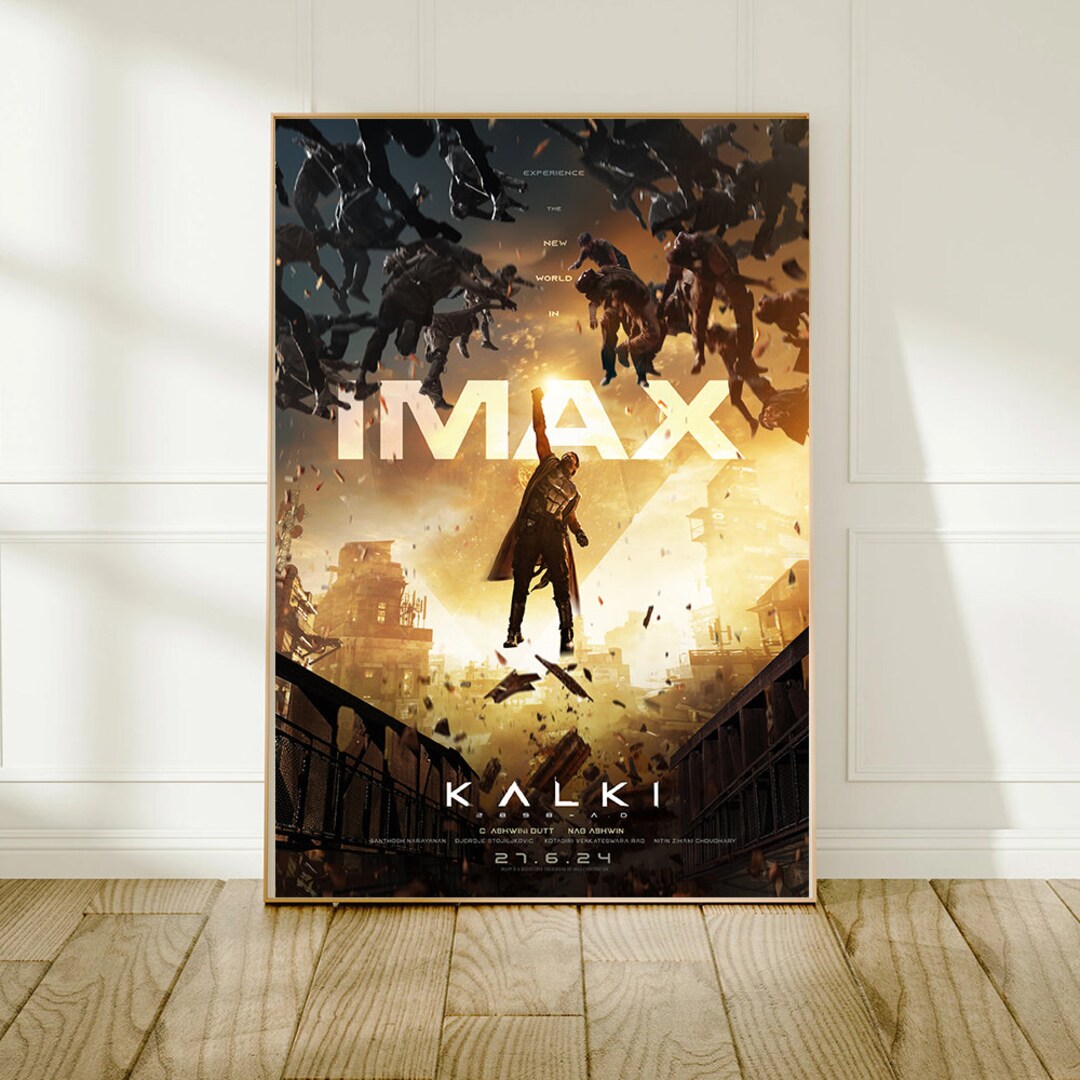 Kalki 2898-AD 2024movie Poster, High Quality Canvas Prints, Wall Art ...