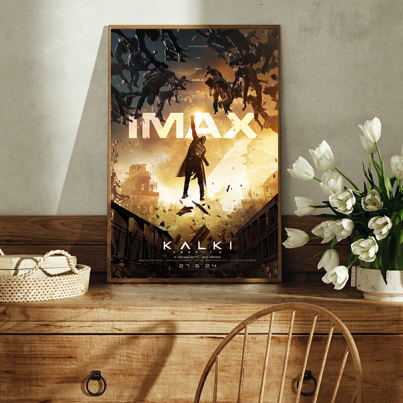 Kalki 2898-AD 2024movie Poster, High Quality Canvas Prints, Wall Art ...