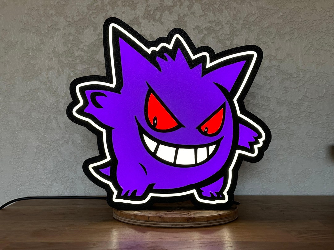 Gengar Inspired LED Lightbox - Etsy