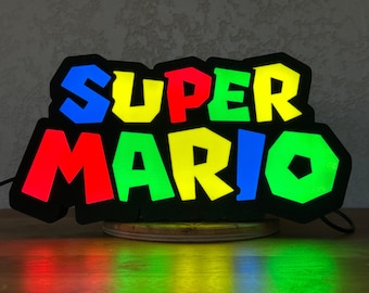 Super Mario Brothers Inspired Logo LED Lightbox Sign/lamp - Etsy