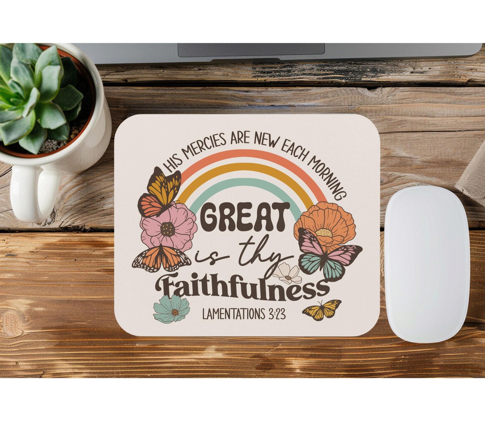 Christian Mouse Pad, Vintage Mouse Pad, Bible Verse Desk Decor, Faith ...