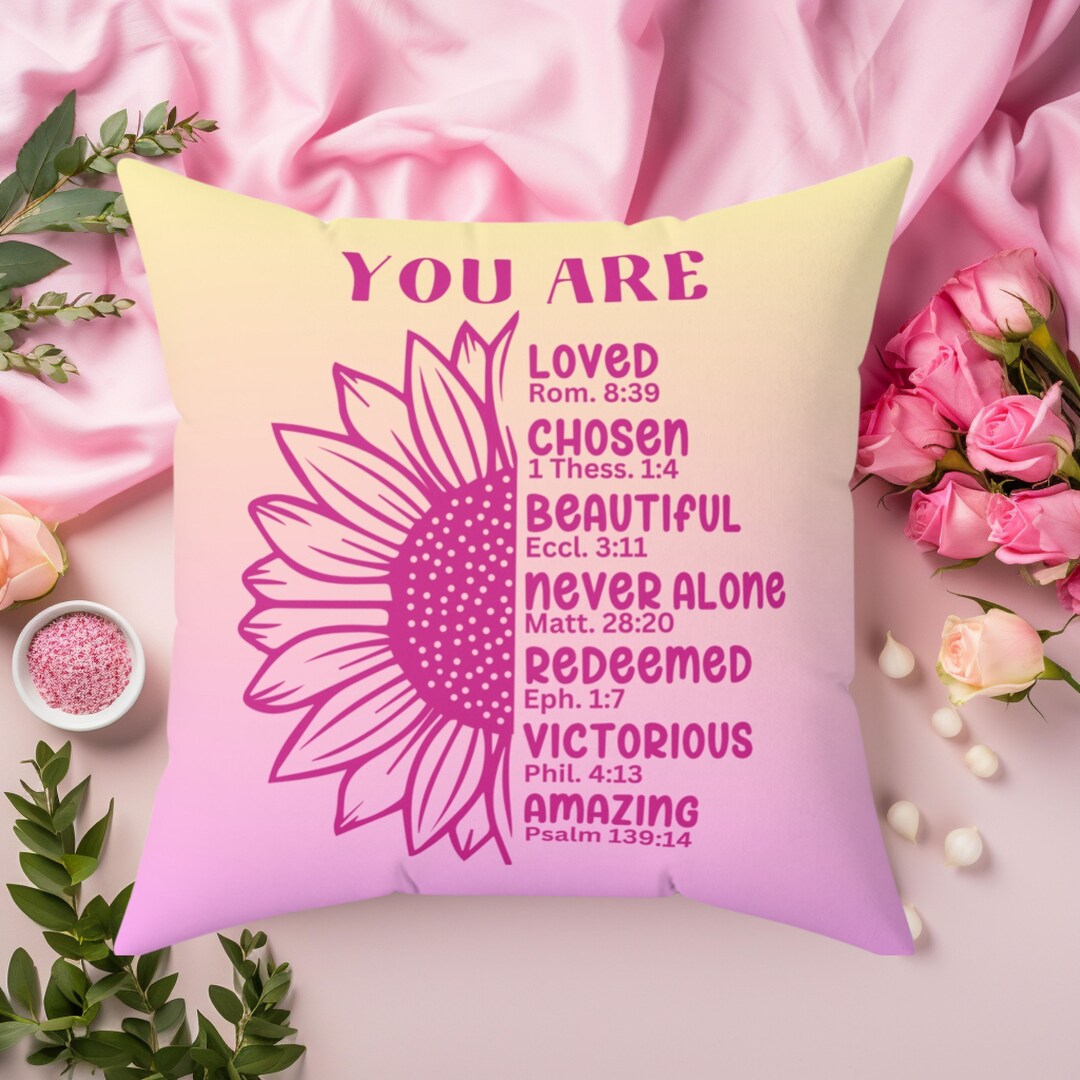Christian Home Decor, Bible Verse Throw Pillowcases, You Are ...