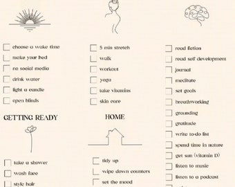 Morning Routine Checklist, Editable A4 Pdf - Etsy