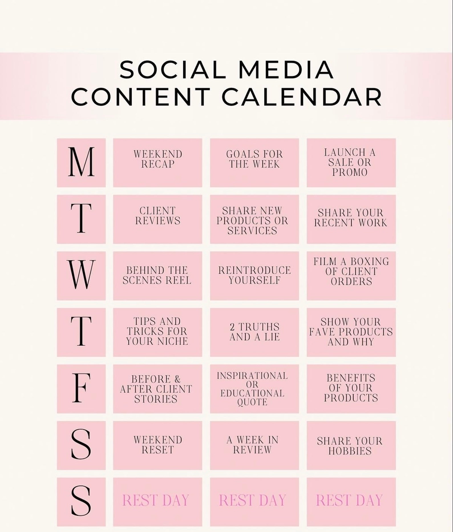 Content Calendar - Etsy