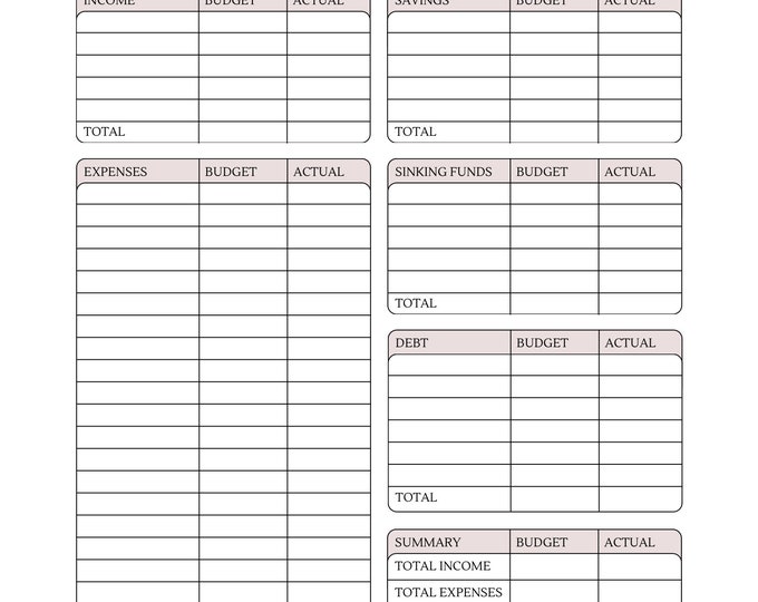 Budget Planner - Etsy Canada