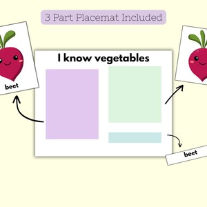20 Vegetables, Flash Cards, Flashcards, 3 Part Cards, Three Part Cards ...