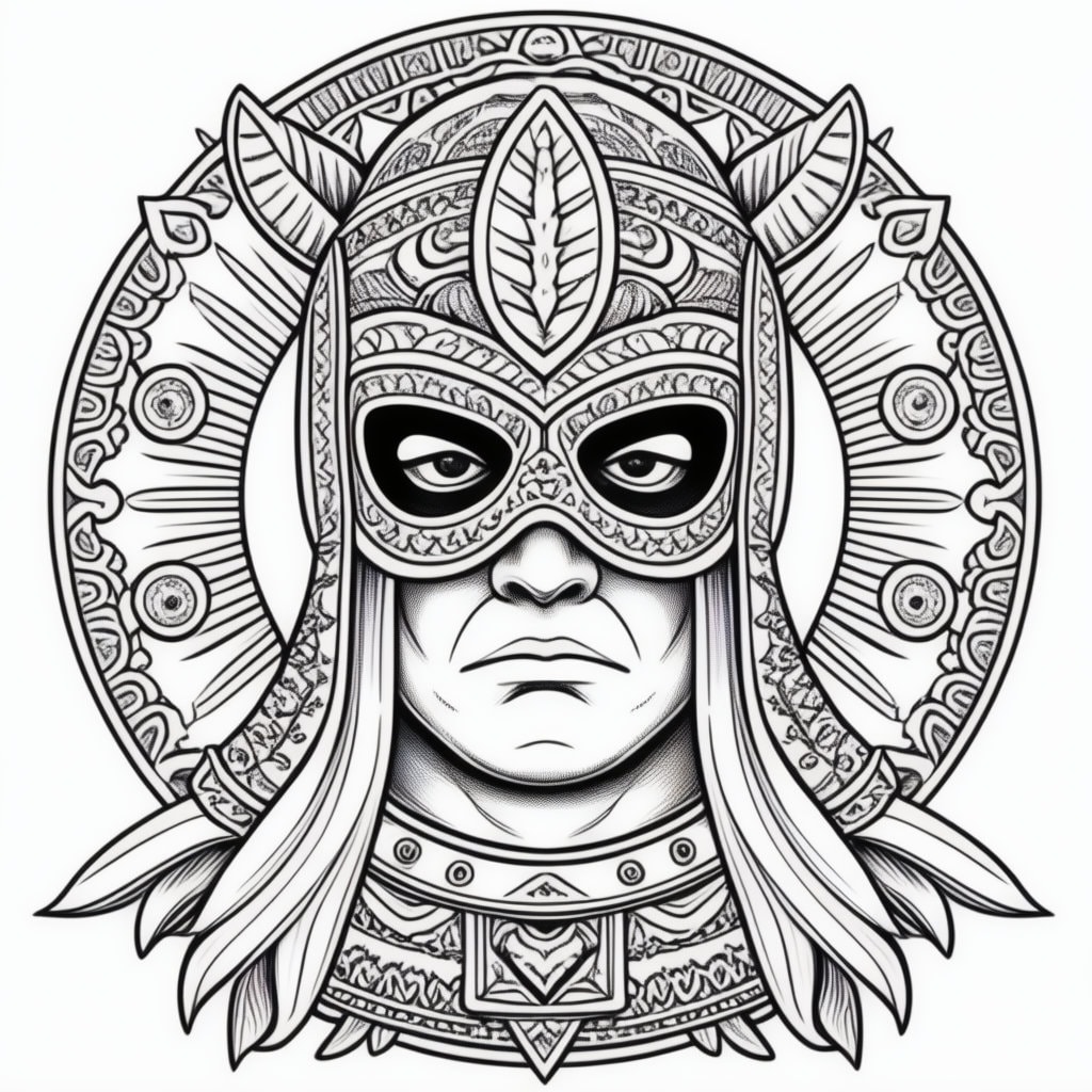 Lucha Libre Mexican Wrestling Fantasy Coloring Book 5 Pages Coloring ...