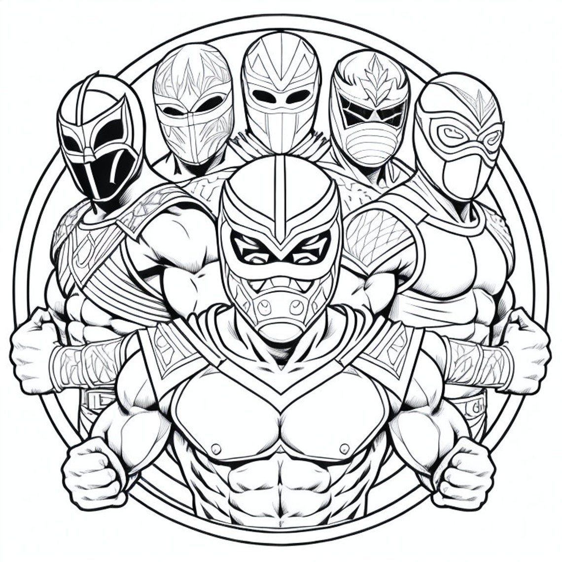 Lucha Libre Mexican Wrestling Fantasy Coloring Book 5 Pages Coloring ...