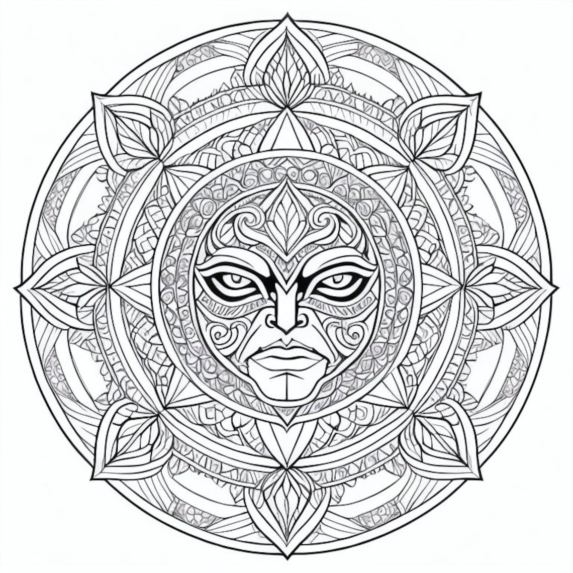 Mandala Luchador Wrestling Flower Anime Soul Adult Coloring Book ...