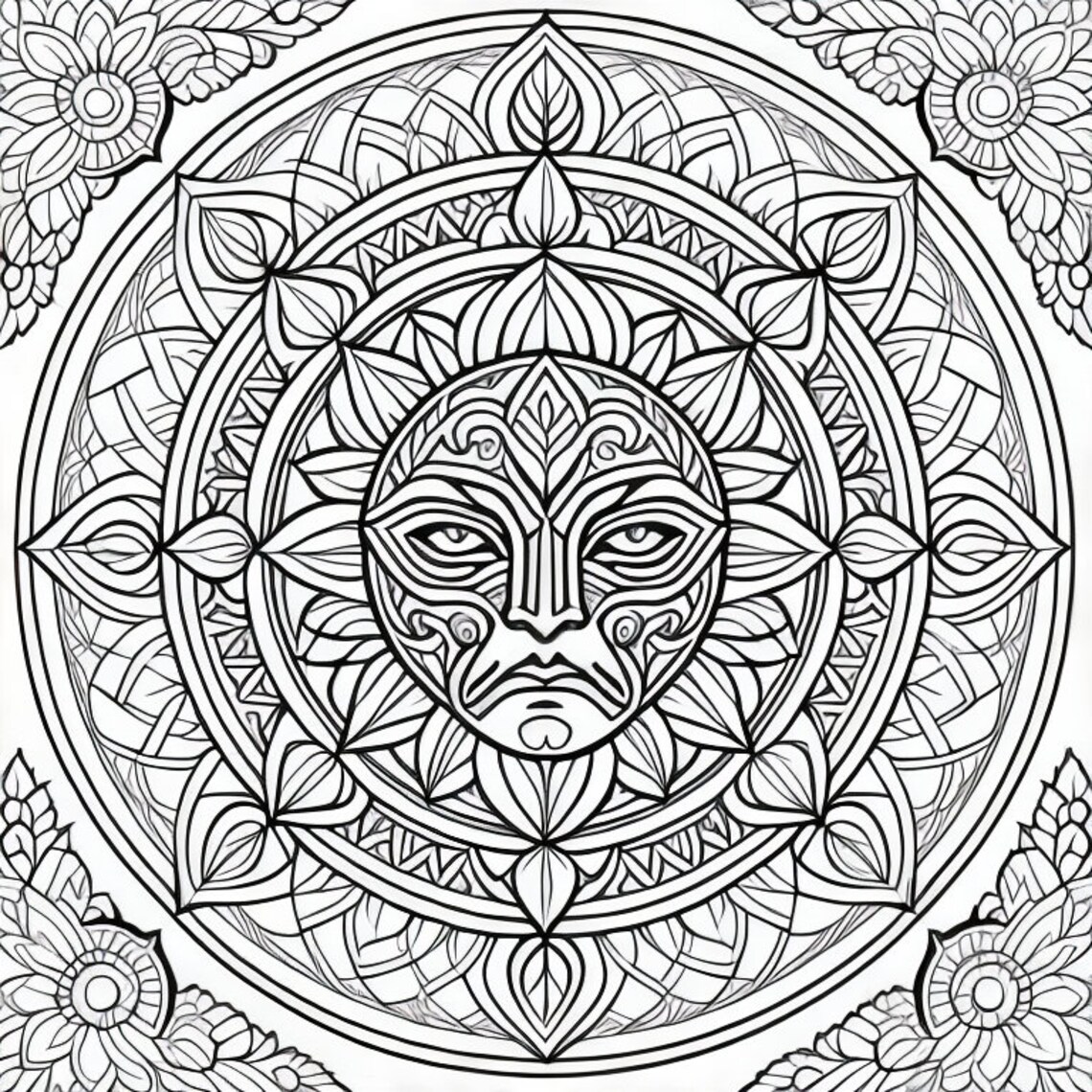 Mandala Luchador Wrestling Flower Anime Soul Adult Coloring Book ...
