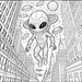 Friendly Alien Invation Coloring Book 5 Pages Coloring Book Fantasy - Etsy