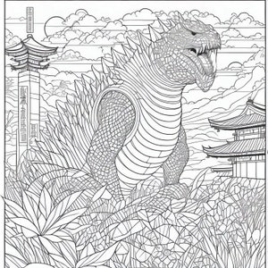 Giant Monster Coloring Book, Zilla Kaiju Fantasy (printable) - Etsy