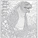 Giant Monster Zilla Coloring Book 5 Pages Coloring Book Fantasy Kaiju ...