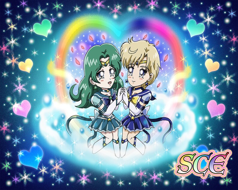 Uranus X Neptune Destined Love 2024 8x10 in Digital Art SM Cosmos Pride ...