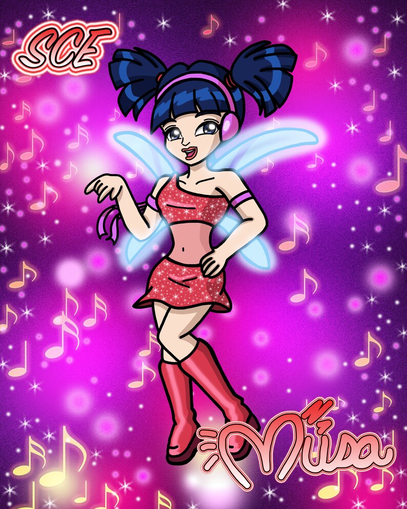 Winx Club 20th Musa 2024 Magic Winx Music Fairy S1 8x10 in Digital Art ...