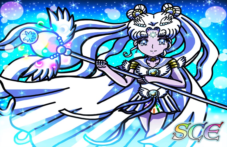 Sailor Cosmos the True Celestial Guardian 2024 11x17 in Digital Art SM ...