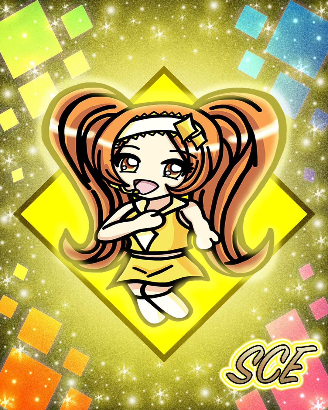 Sparkling Star Guardian Girl 8x10 in Digital Art Files - Etsy