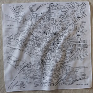Lincoln Hankie Screenprinted Vintage Map Handkerchief - Etsy
