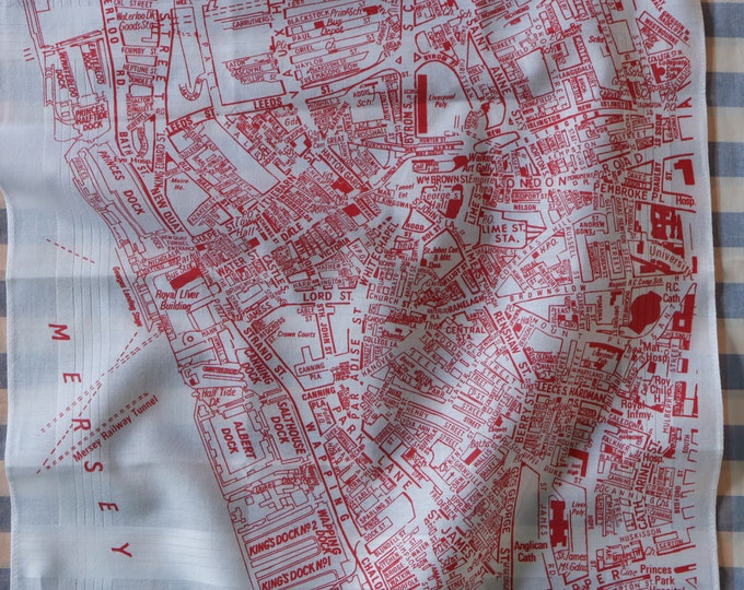Liverpool City Map Hankie Printed Cotton Handkerchief - Etsy