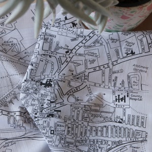 Lincoln Hankie Screenprinted Vintage Map Handkerchief - Etsy