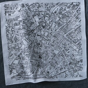 Manchester Hankie Screen Printed Vintage Map Handkerchief - Etsy UK