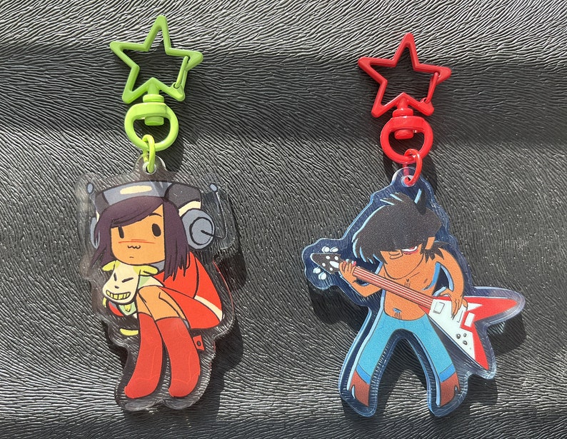 Gorillaz Inspired 2.5 Noodle & Murdoc Acrylic Keychains - Etsy