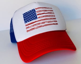 Red Trucker Hat - Etsy